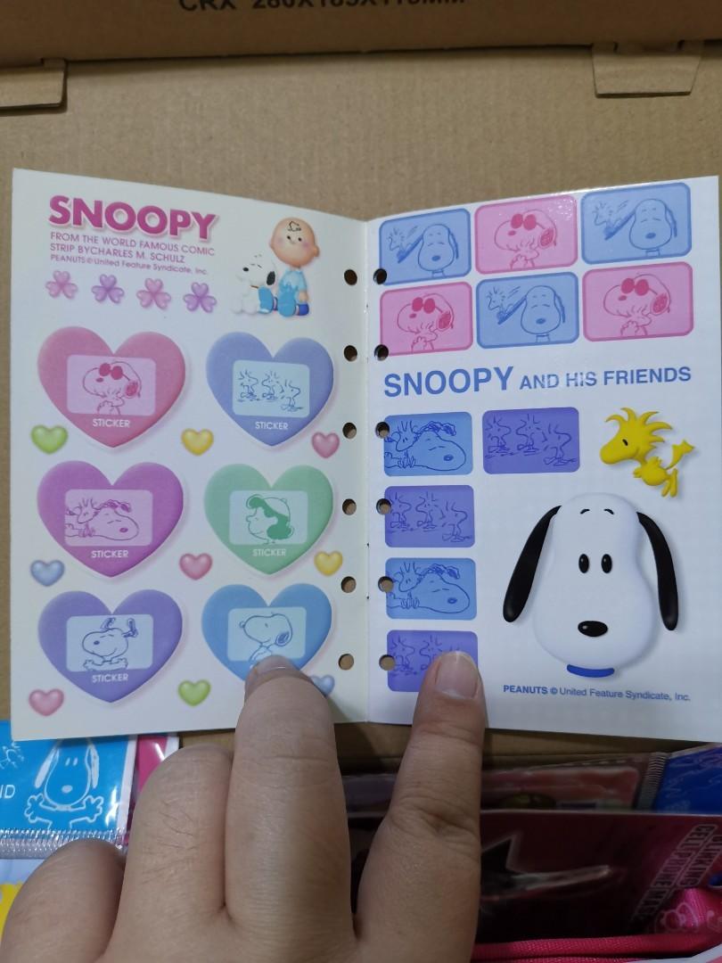 Snoopy Seal Book / Sticker Booklet for A7 Pocket Binder - Shades ...