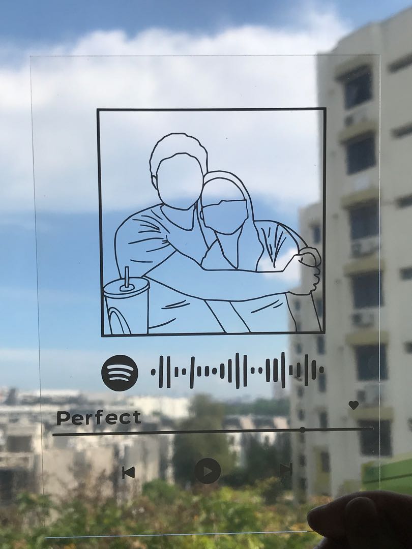 Spotify Album With Custom Drawing, Hobbies & Toys, Art & Prints on ...