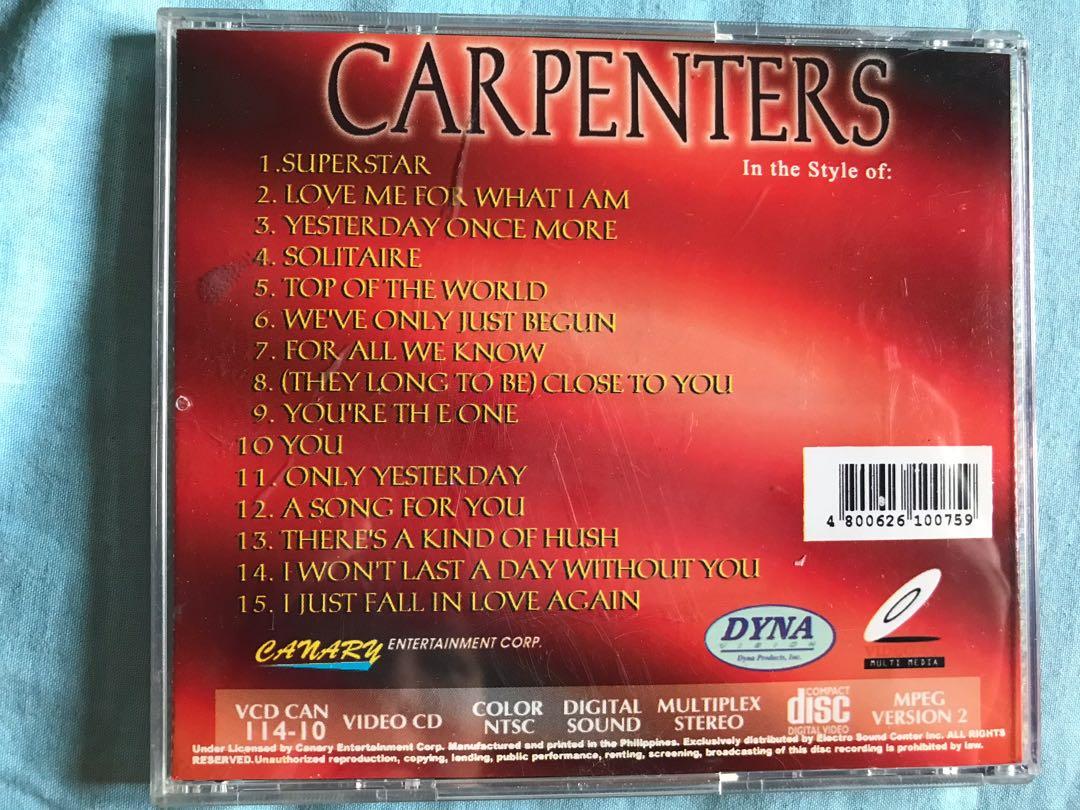 The Carpenters Karaoke (VCD), Hobbies & Toys, Music & Media, CDs & DVDs ...
