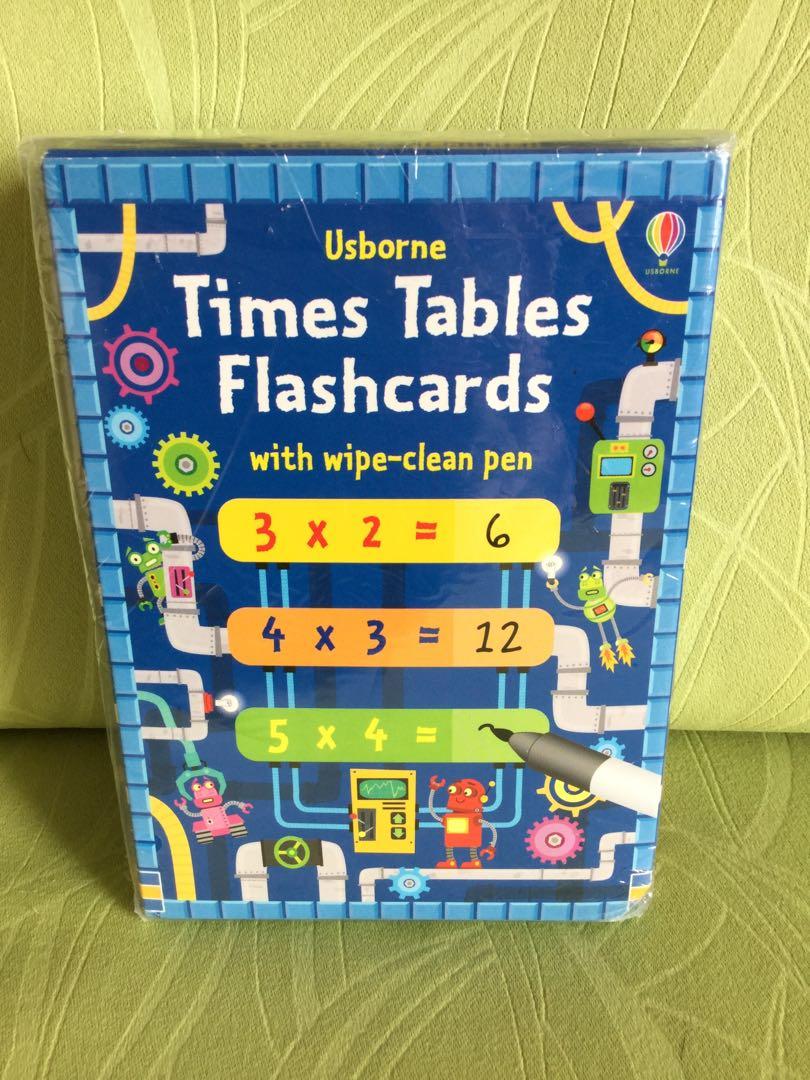 乘数表咭Times Tables Flashcards with wipe-clean pen, 興趣及遊戲, 手作＆自家設計, 工藝用品及 ...