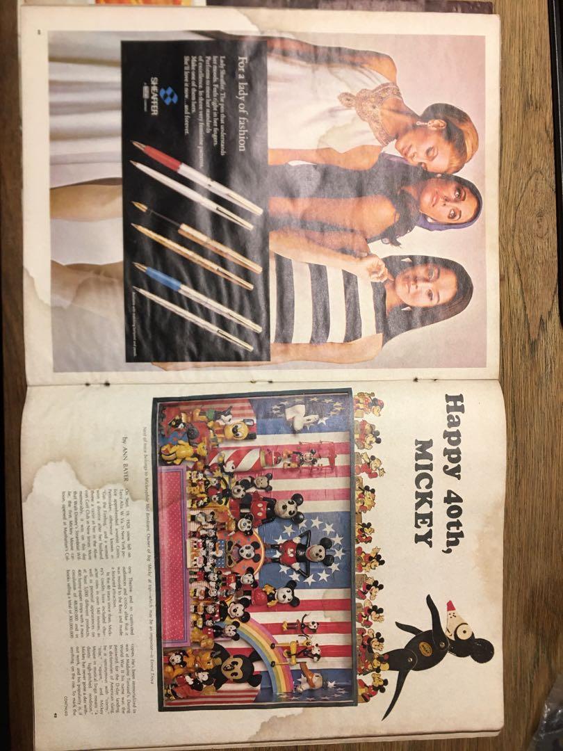 Vintage, Life Asia edition, magazine, Mickey Mouse, old advertisement ...
