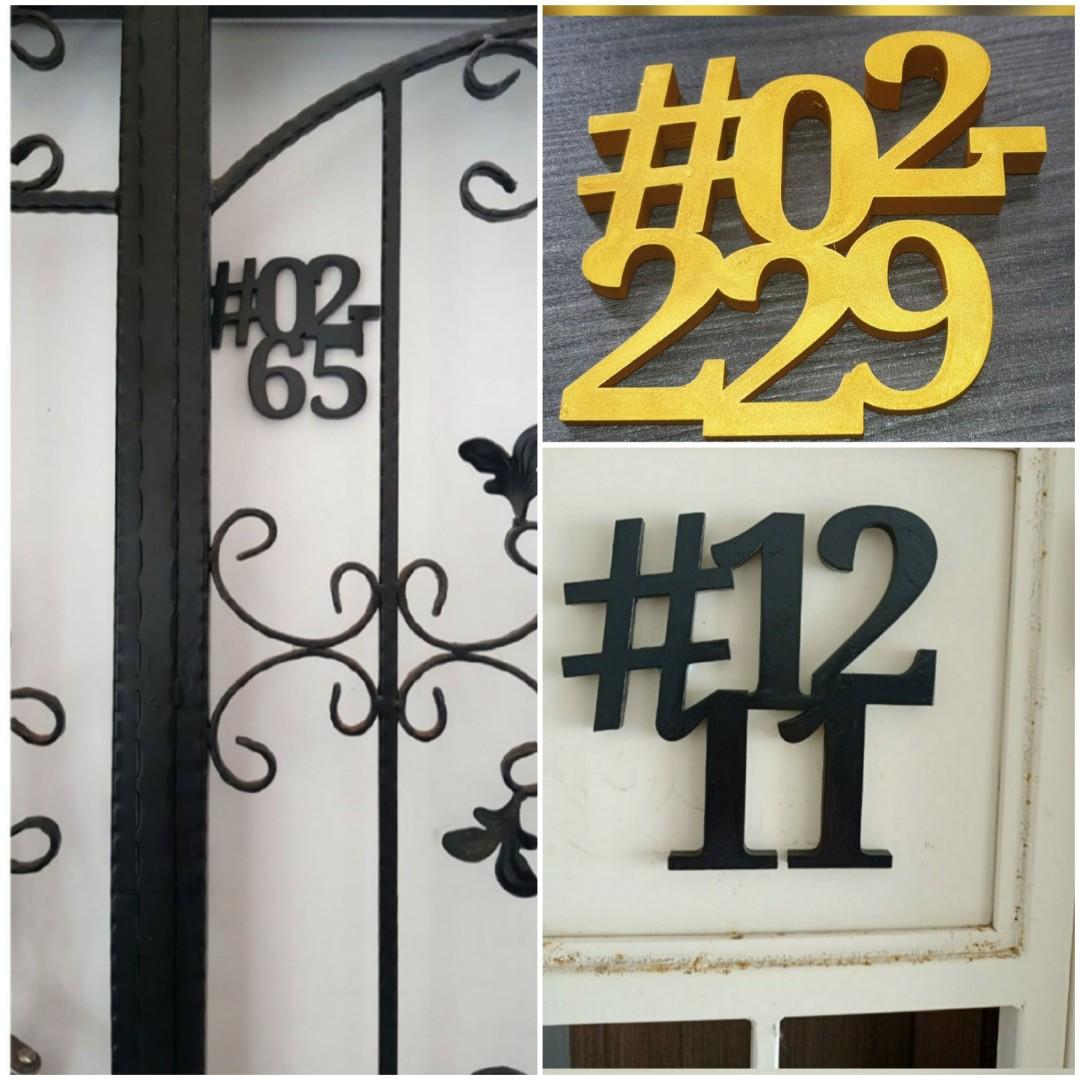 3d printed door unit number, Hobbies & Toys, Stationery & Craft, Art ...
