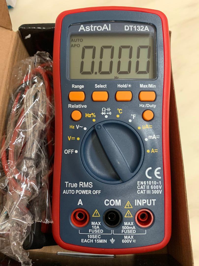 AstroAI Digital Multimeter TRMS 4000 Counts Ground Resistance Meters Auto-Ranging Fast ...