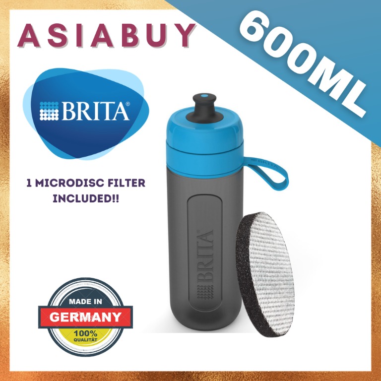 BRITA Fill and Go Active Sports Water Filter Bottle 600ml, TV & Home ...