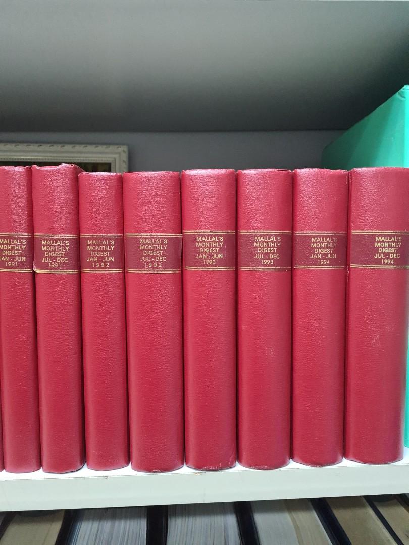 BUTTERWORTHS LAW DIGEST FROM MAY 1987 TO DEC 1990 and MALLAL'S MONTLY ...