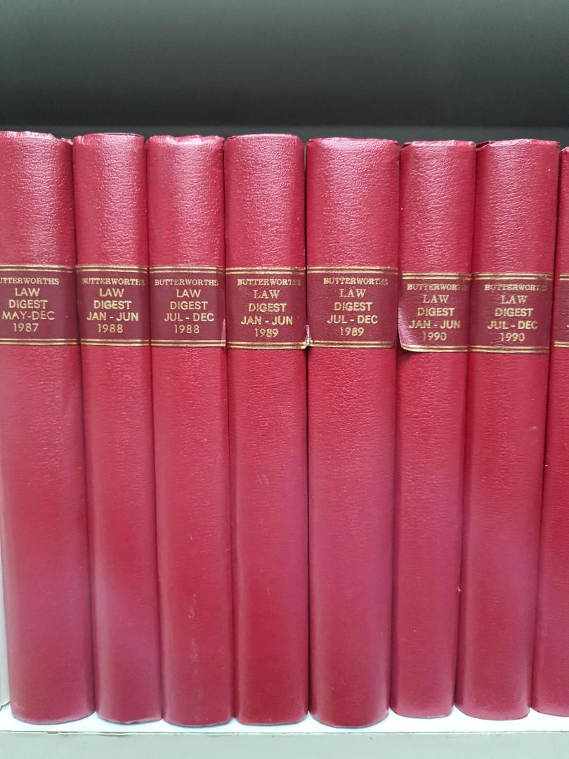 BUTTERWORTHS LAW DIGEST FROM MAY 1987 TO DEC 1990 and MALLAL'S MONTLY ...