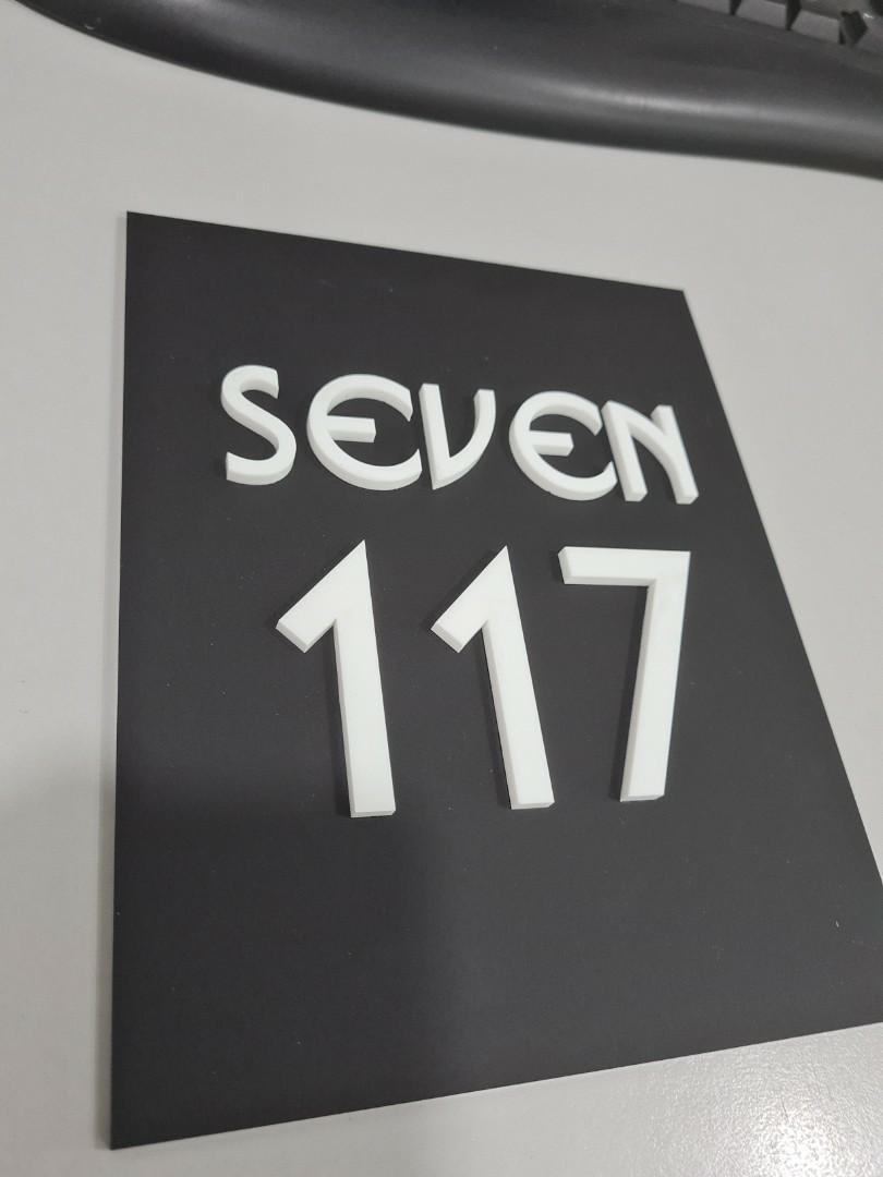 Customised Own House unit number plate, Hobbies & Toys, Stationery ...