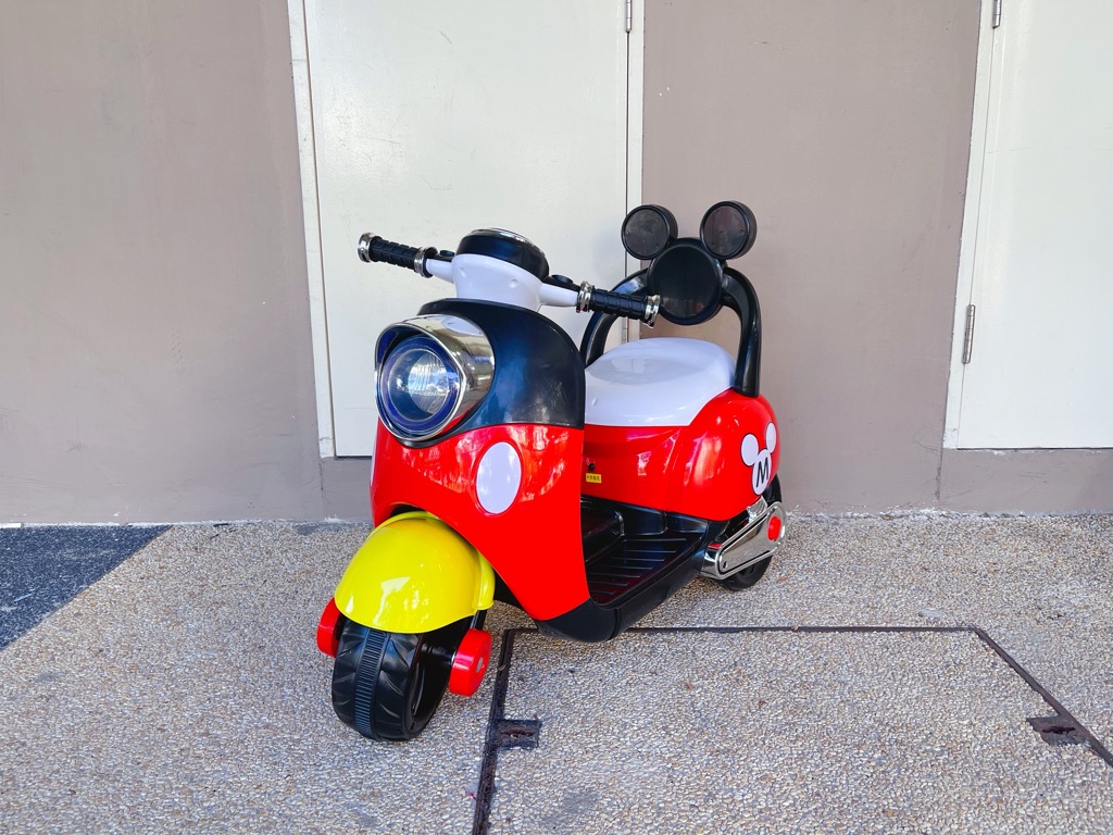 Battery Operated Electric Ride On Mickey Mouse Bike Rechargeable ...