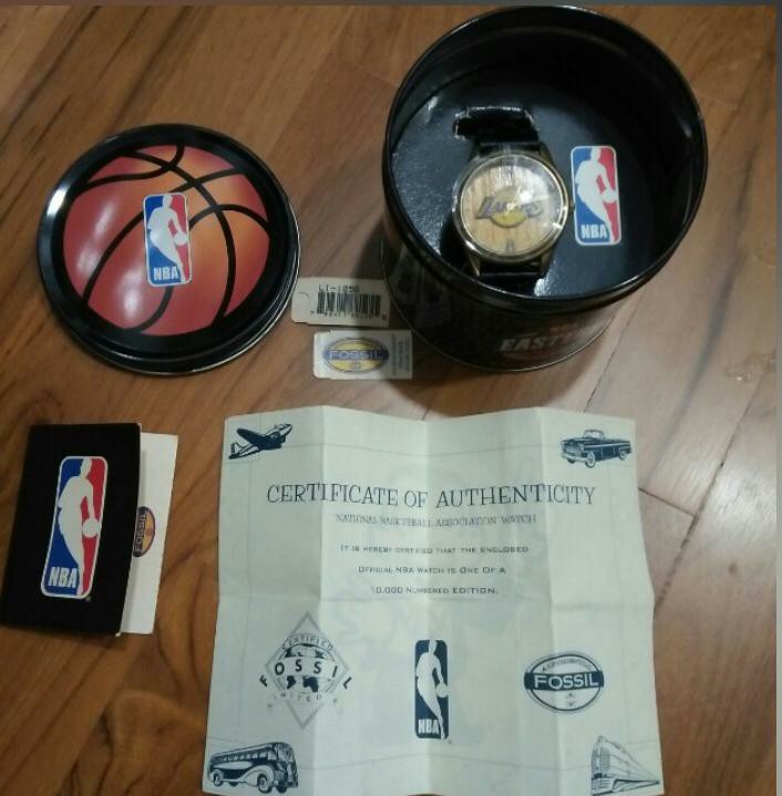 EXTREMELY RARE AND BRAND NEW! 1994 Limited Edition NBA LA Lakers Fossil ...