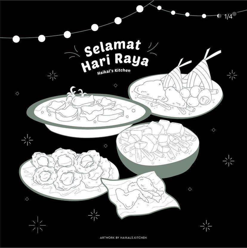 Hari Raya special. Lauk raya lemak Ayam lontong rendang sambal Ayam ...