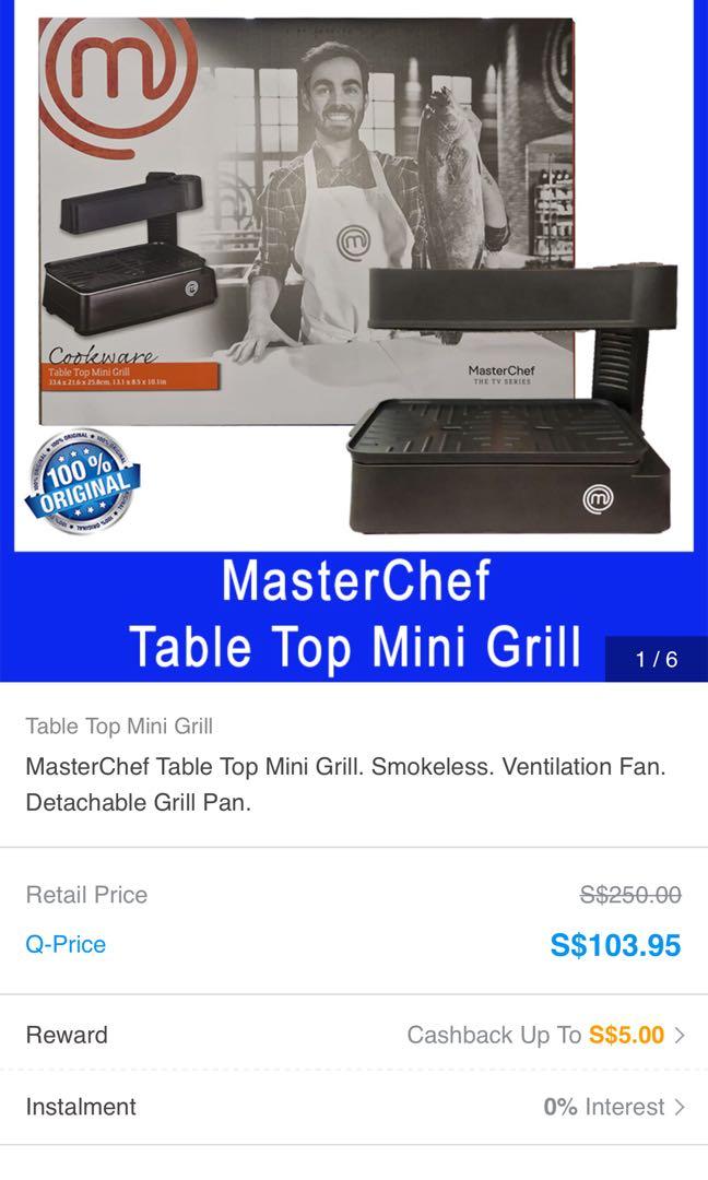 Like brand new Masterchef table top electric mini grill. smokeless ...