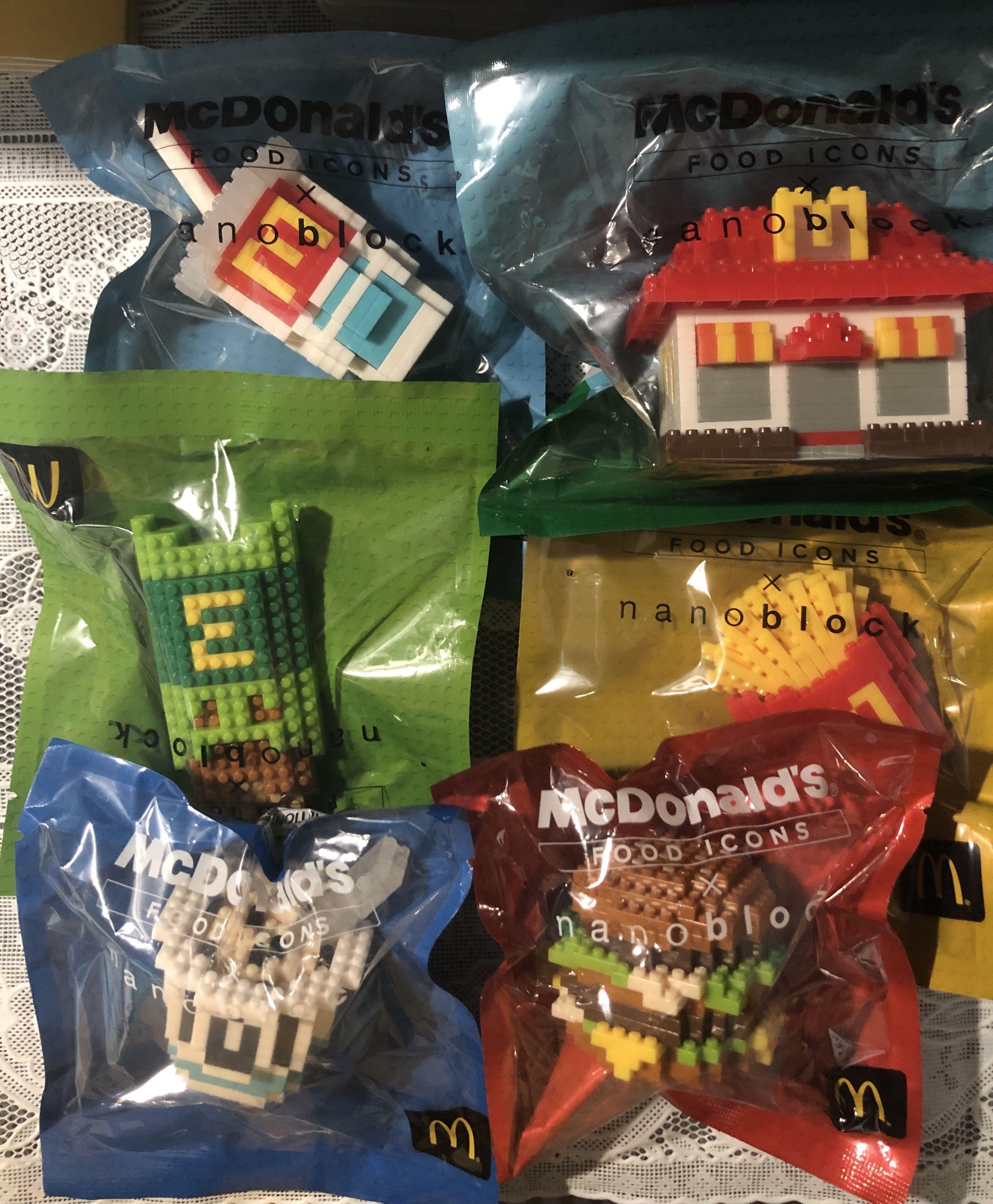McDonald Food Icons x Nanoblock Box Set 麥當勞積木漢堡餐特別版 , 興趣及遊戲, 玩具 & 遊戲類 - Carousell