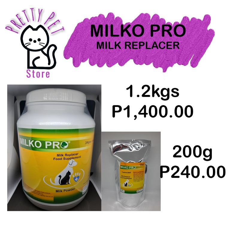 Milko Pro Milk Replacer 200g, Pet Supplies, Pet Food on Carousell