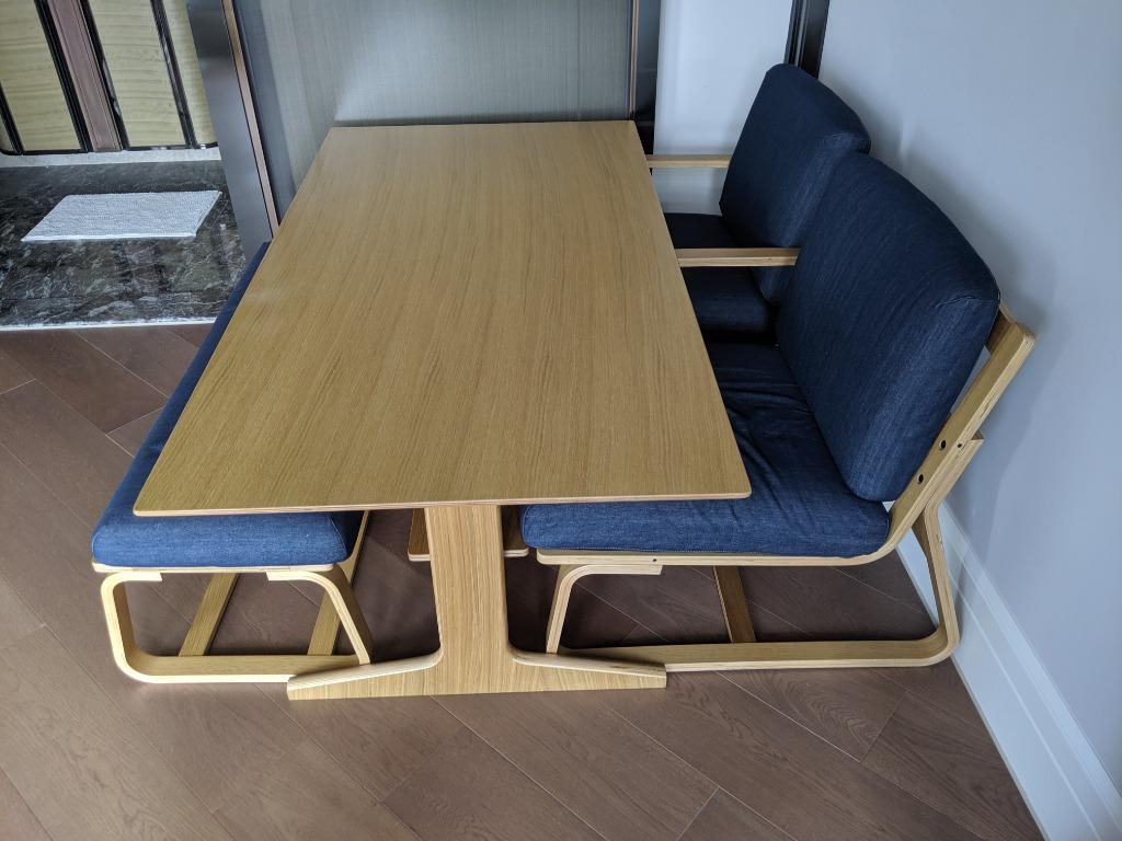 MUJI - Oak Wood Living Dining SET, 傢俬＆家居, 傢俬, 桌子 - Carousell