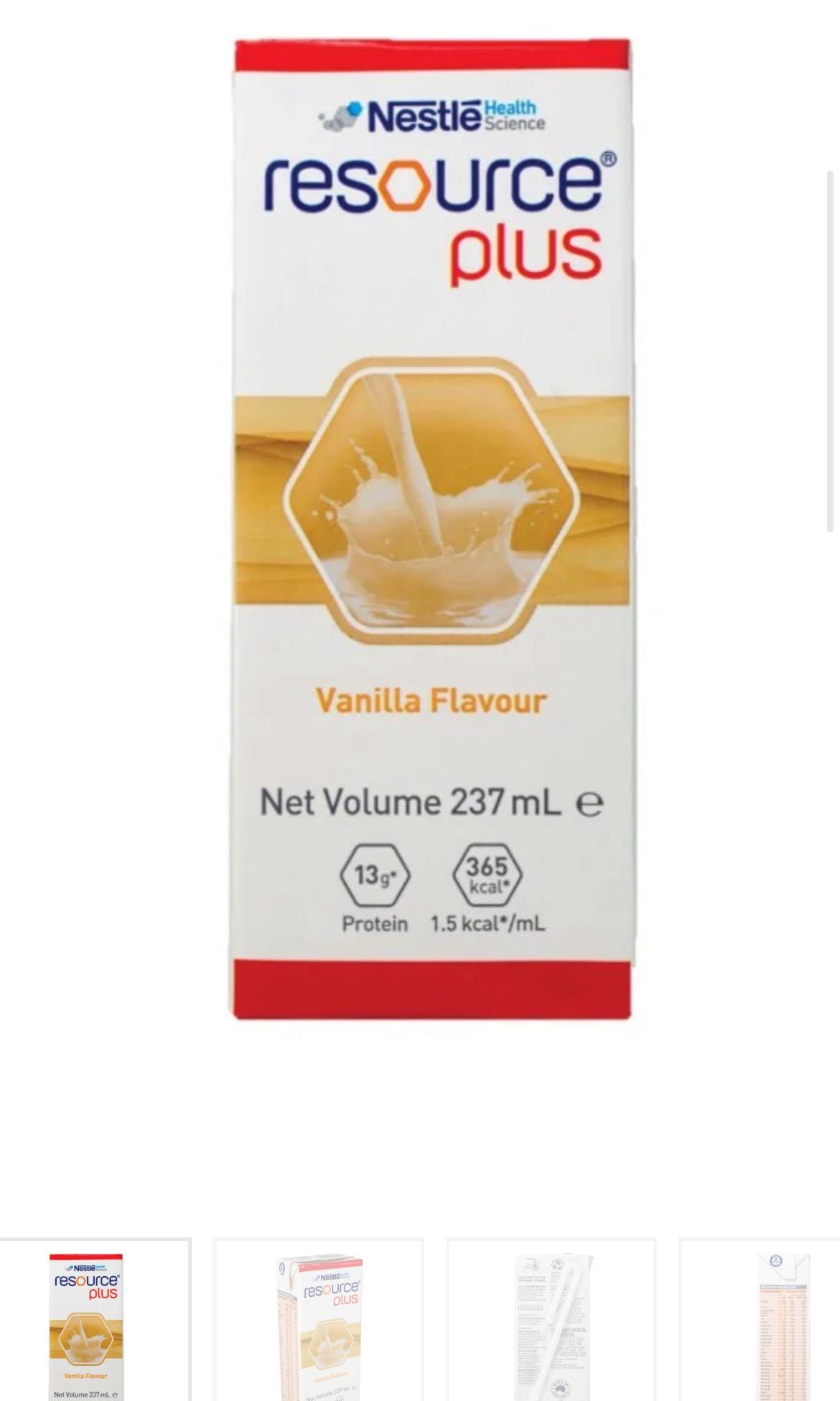 Nestle Resource Plus Vanilla, Health & Nutrition, Health Supplements ...