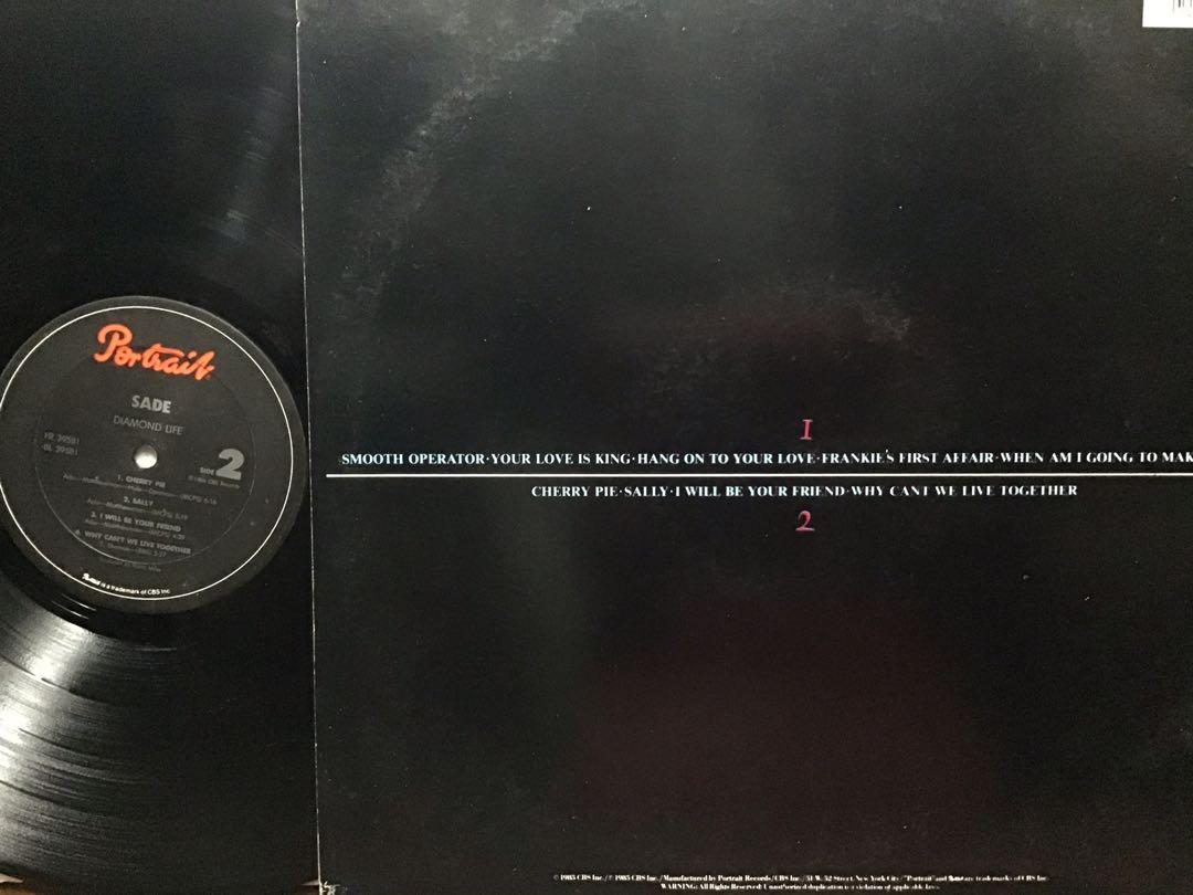 LP Sade - Diamond Life OOP 1984 USA PORTRAIT VINYL RECORD Anubis ...