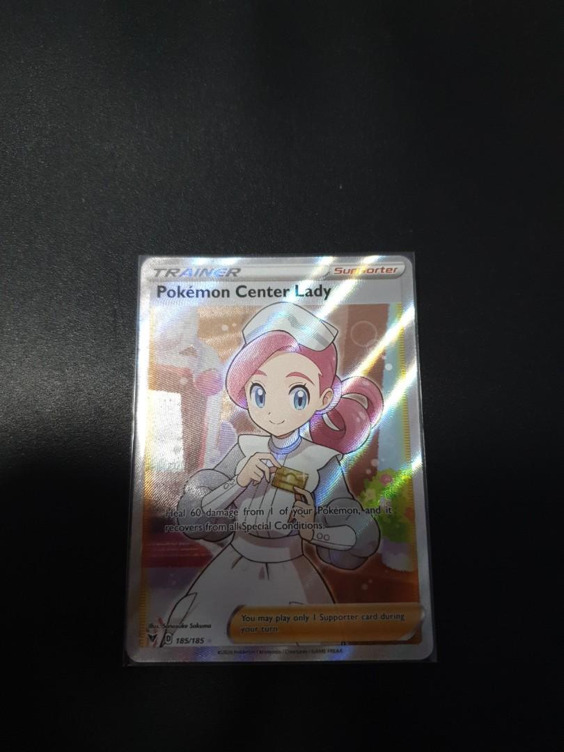 Pokemon TCG Pokemon Center Lady Full Art Trainer Ultra Rare, Hobbies ...