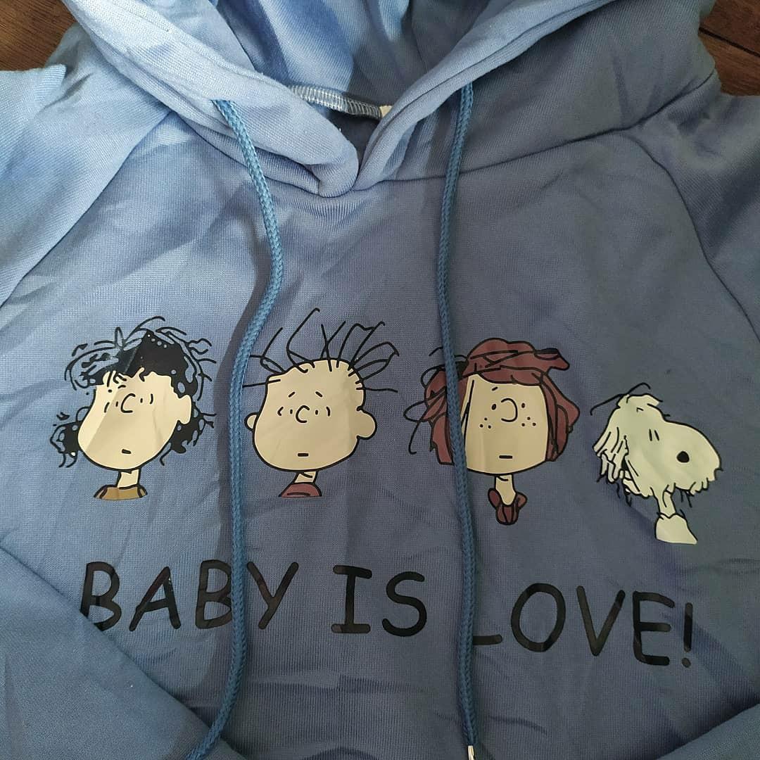 Snoopy Light Blue Hoodie, Men's Fashion, Coats, Jackets and Outerwear ...