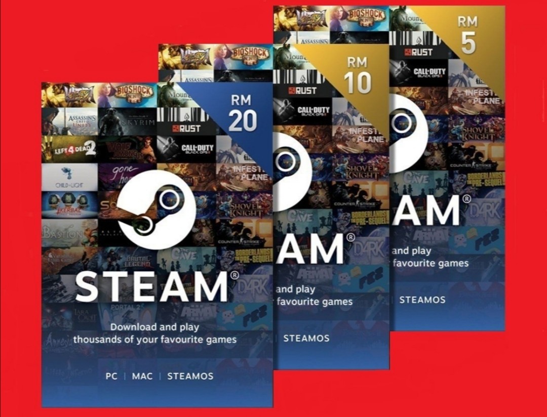 Steam Wallet Pin RM5 RM10 RM20, Tickets & Vouchers, Store Credits on ...