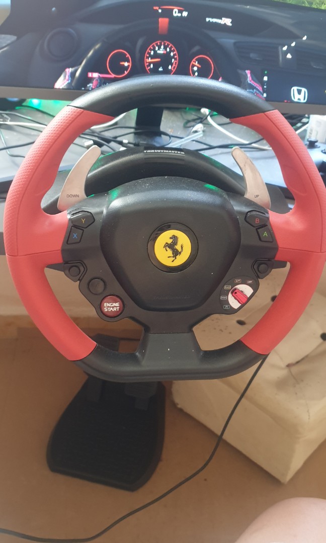 Thrustmaster Ferrari 458 Spider Racing Wheel, Video Gaming, Video Game ...