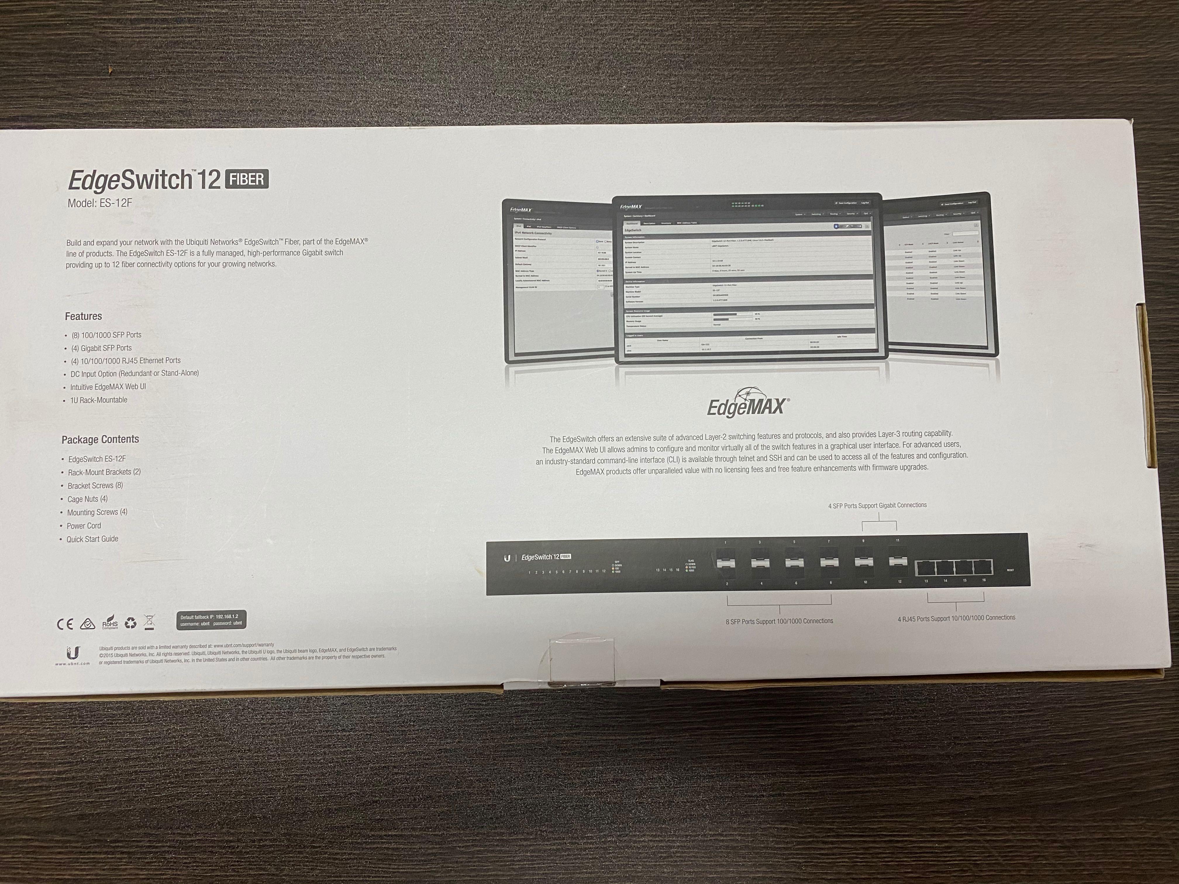 Ubquiti 12 port Fibre Switch, Computers & Tech, Parts & Accessories ...