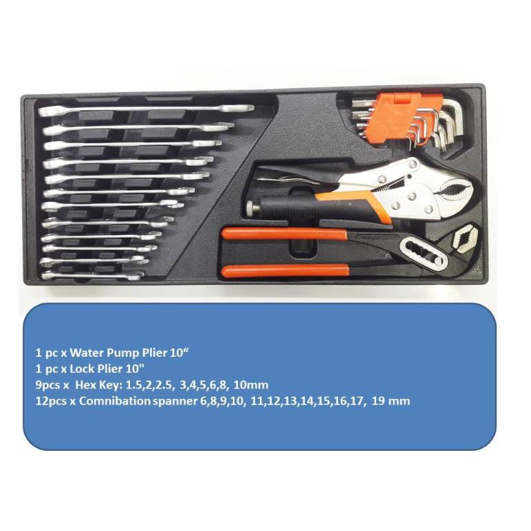 85 PCS Tool Set with Cantilever Metal Tool Box Set-5 Tier (85 Pcs x 1/4 ...