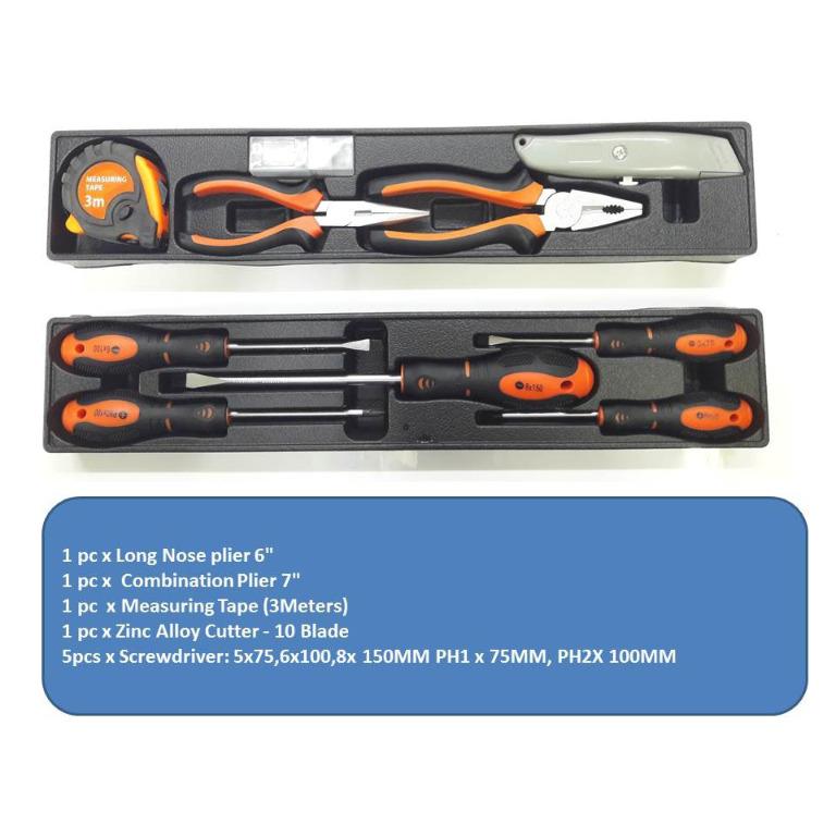 85 PCS Tool Set with Cantilever Metal Tool Box Set-5 Tier (85 Pcs x 1/4 ...