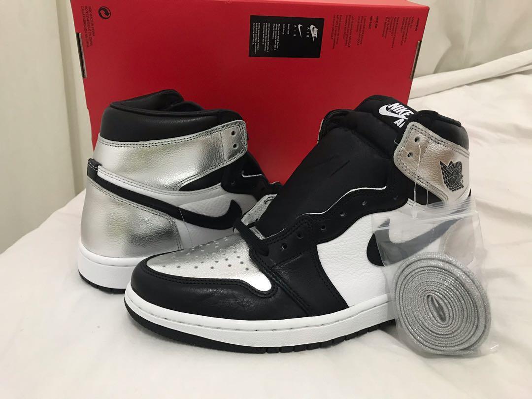 Nike Air Jordan 1 High Silver Toe, Men's Fashion, Footwear, Sneakers on ...