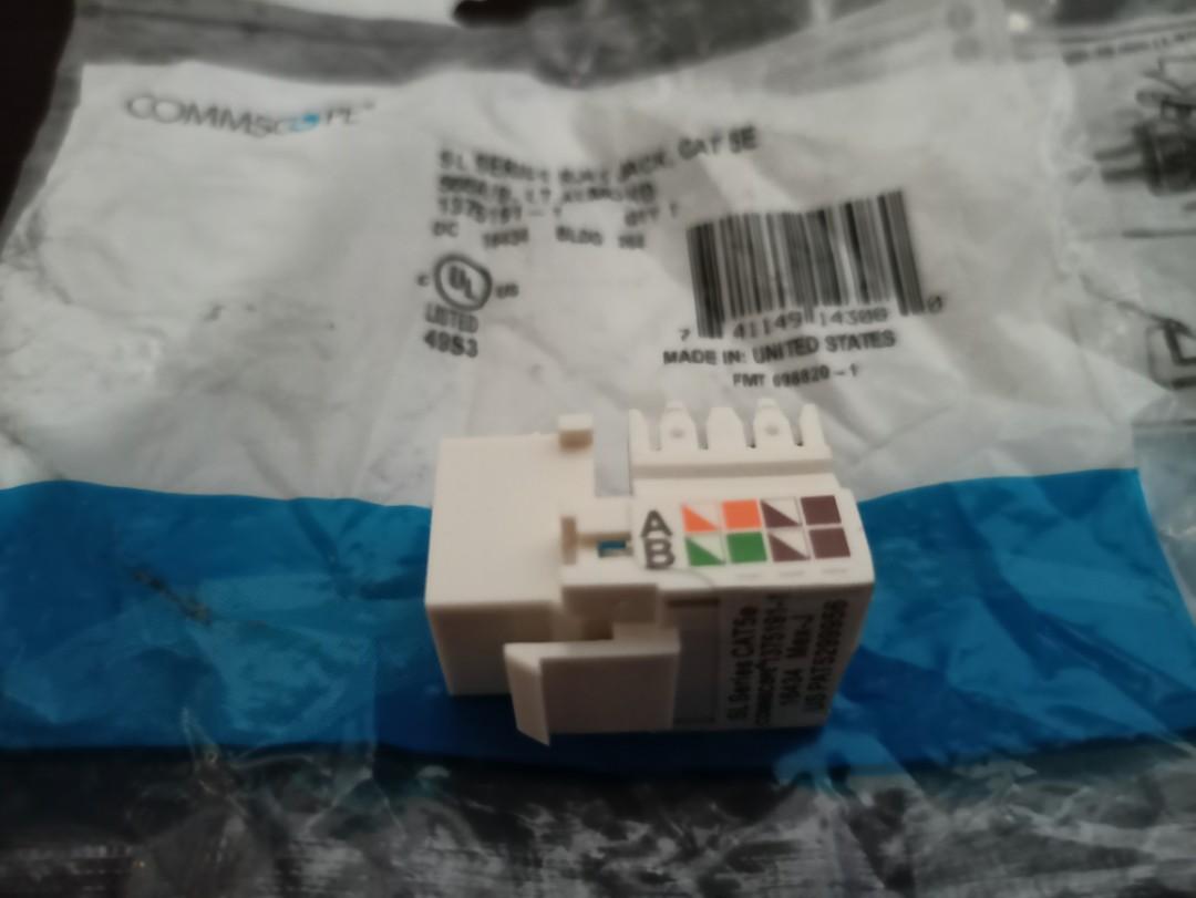 Commscope KEYSTONE JACK I/O CAT5, Computers & Tech, Parts & Accessories ...