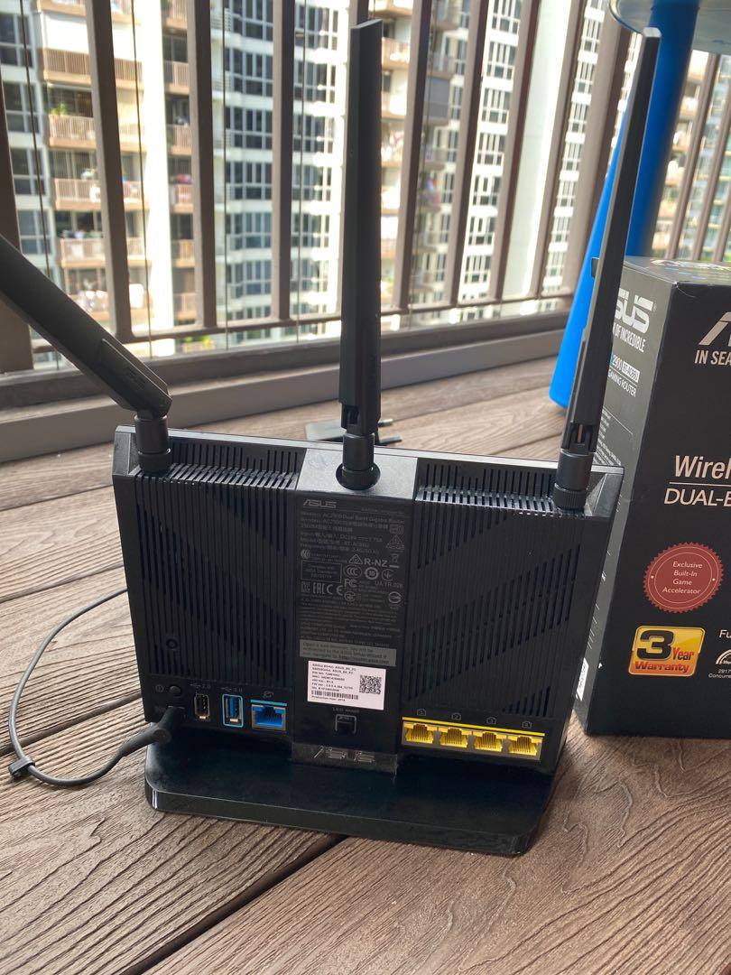 Asus wireless-AC2900 gaming router, Computers & Tech, Parts ...