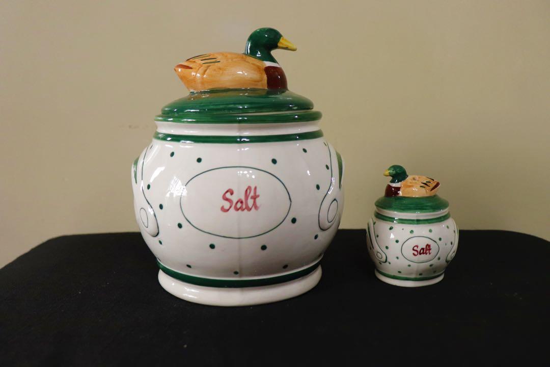 Ceramic Salt Container, Furniture & Home Living, Kitchenware ...