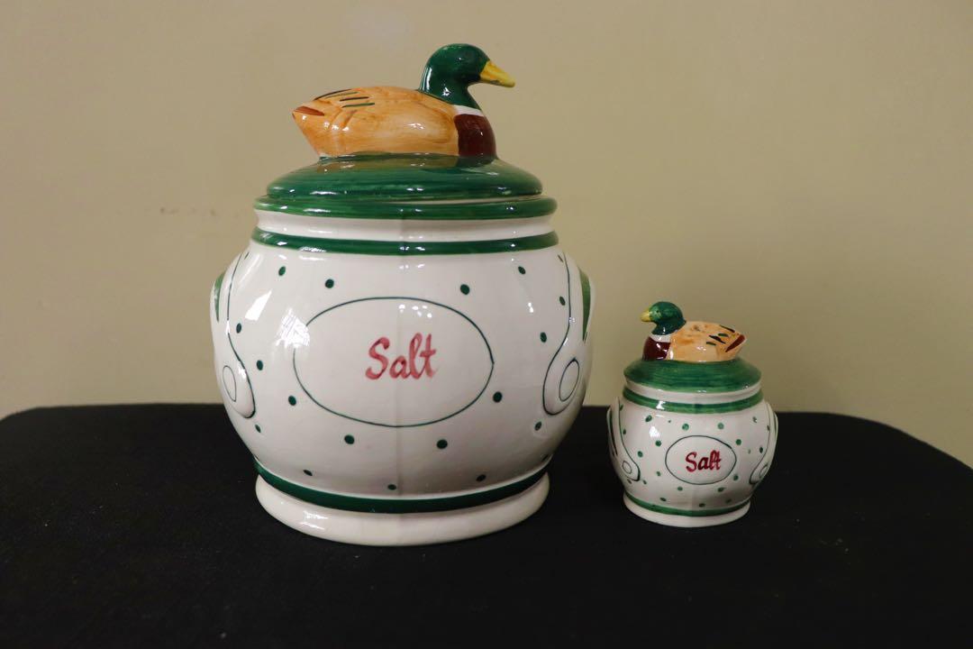 Ceramic Salt Container, Furniture & Home Living, Kitchenware ...