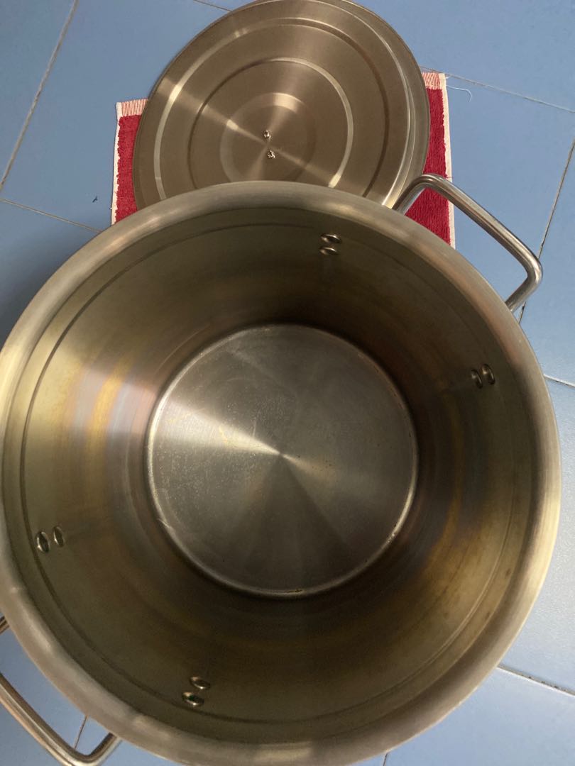 Extra Large Metal Cooking Pot with lid, Furniture & Home Living ...