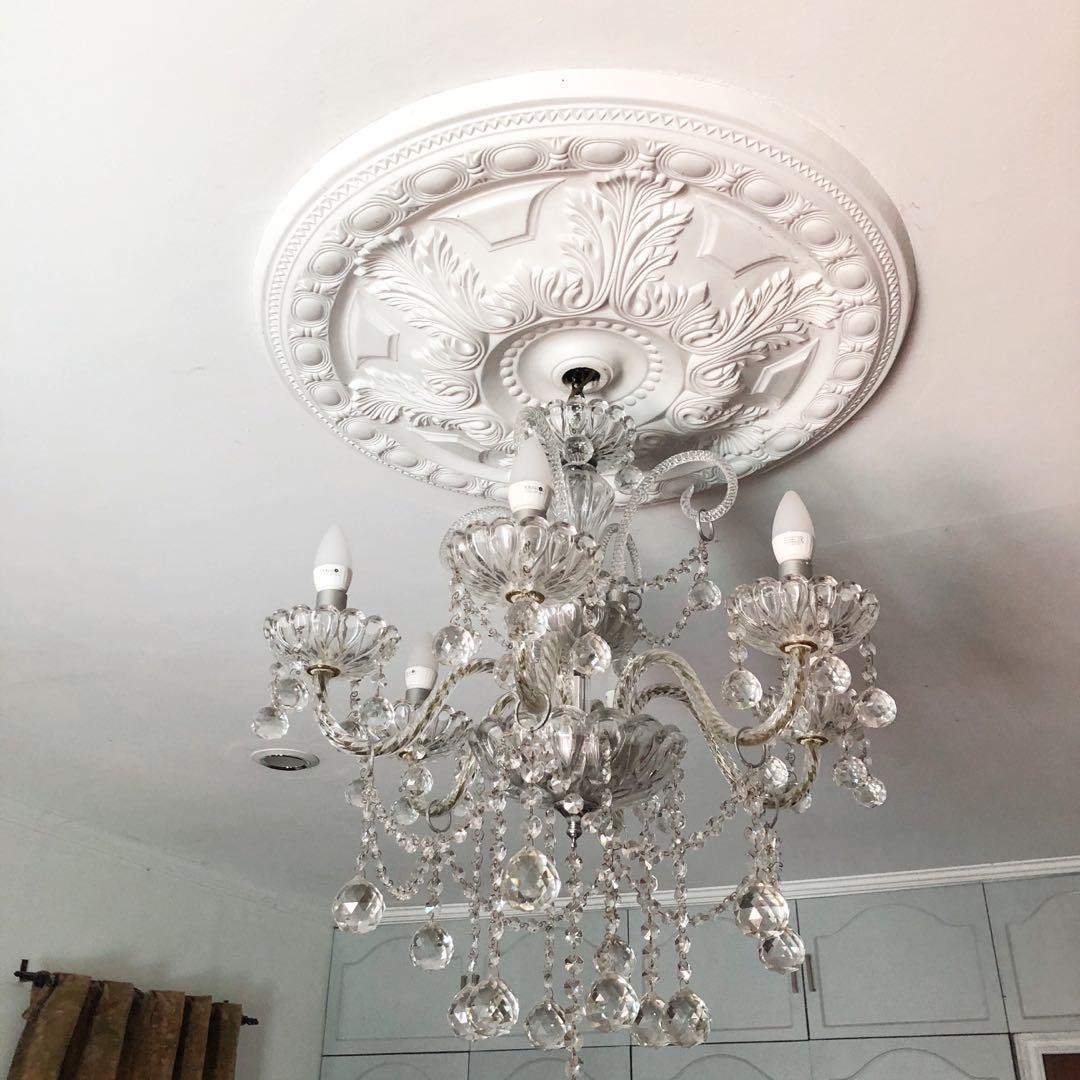 French Renaissance Style Plaster Ceiling Medallion for Chandelier ...