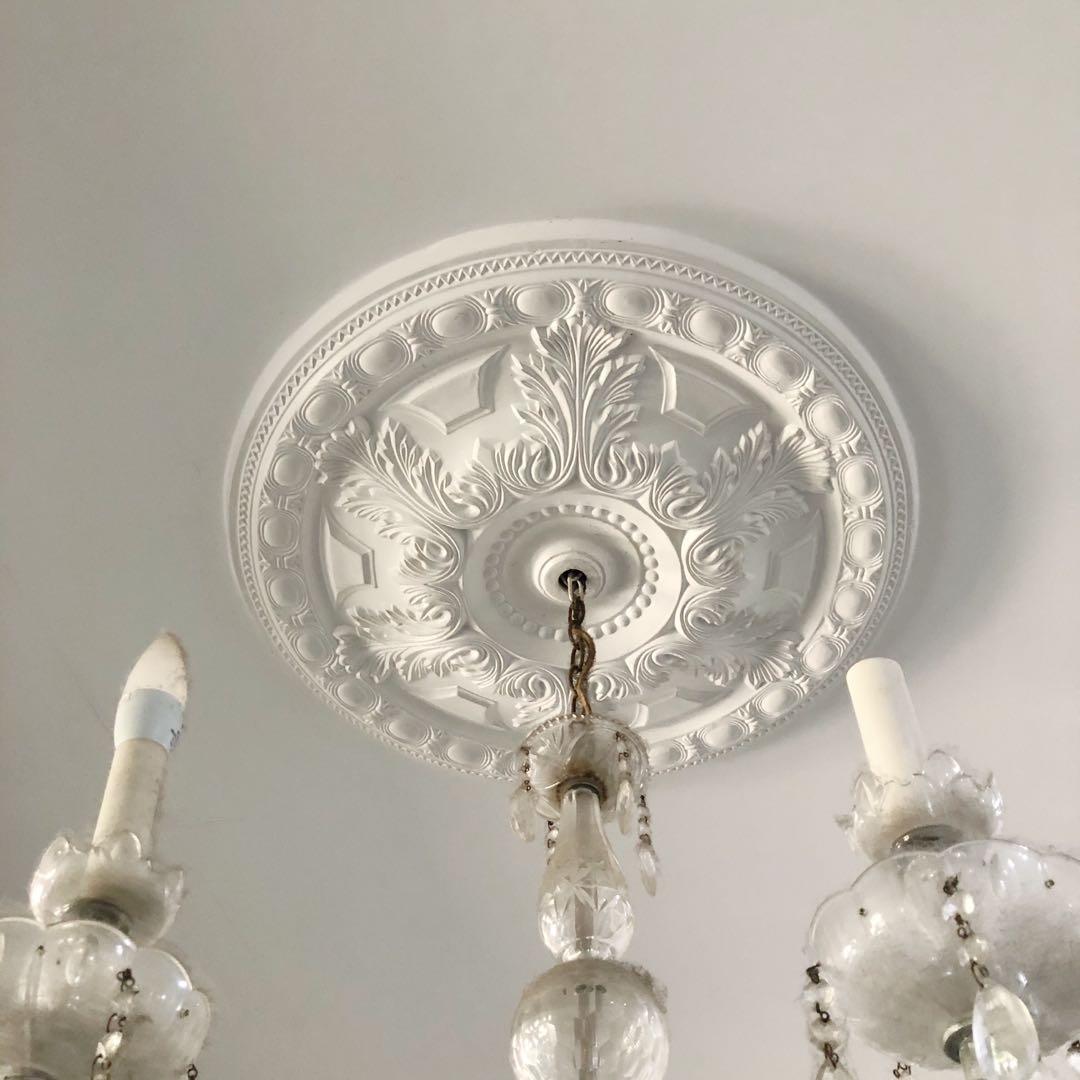 French Renaissance Style Plaster Ceiling Medallion for Chandelier ...