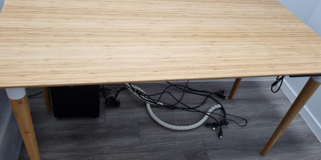 Ikea Hilver Bamboo Table, Furniture & Home Living, Furniture, Tables ...