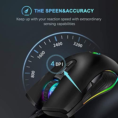 IULONEE Mouse Type C, Wired USB C Mice RGB Gaming Mouse Type-C ...