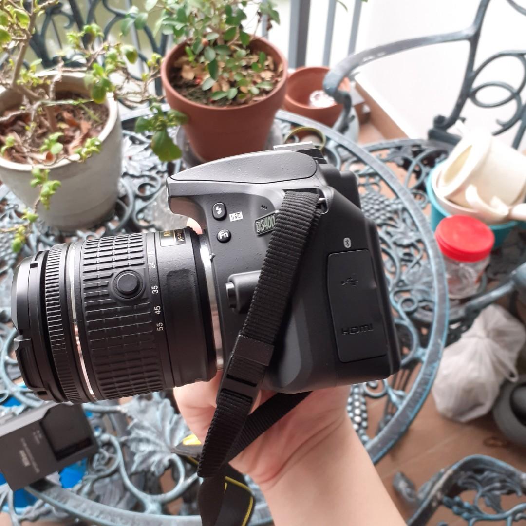 Nikon D3400 kit, Photography, Cameras on Carousell