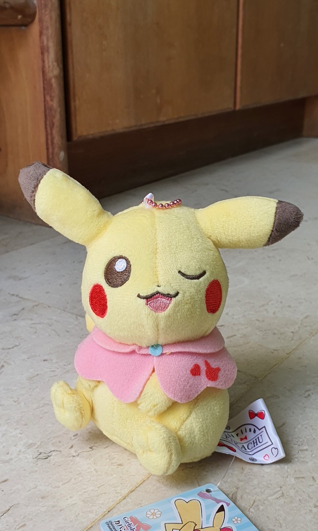Pokemon Cute Pikachu Bag Charm Keychain Plushie Soft Toy, Hobbies ...