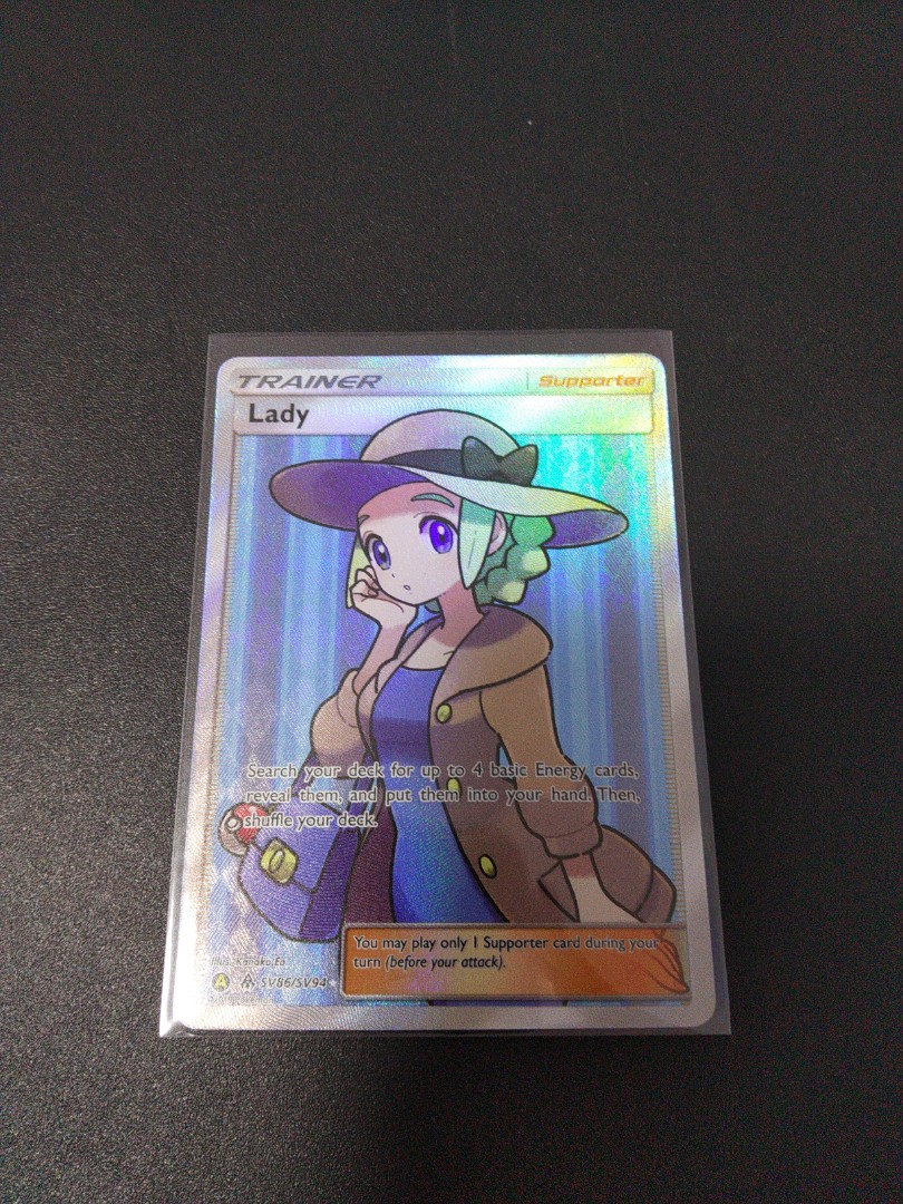 Pokemon TCG Lady Full Art Trainer Ultra Rare - Hidden Fates, Hobbies ...