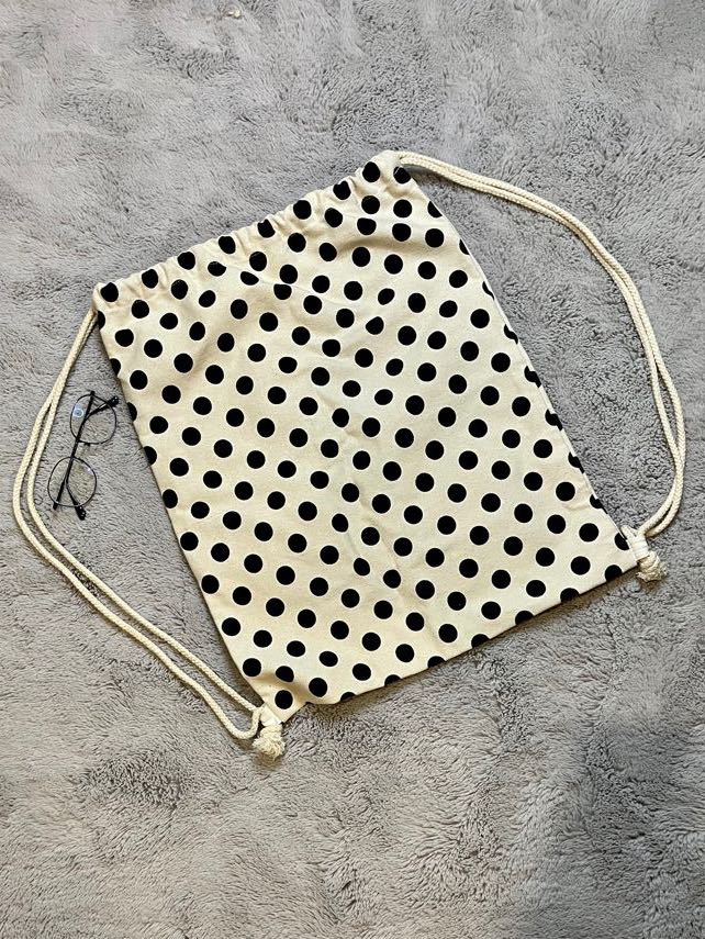 Polka Dot Drawstring Bag, Women's Fashion, Bags & Wallets, Shoulder Bags on Carousell