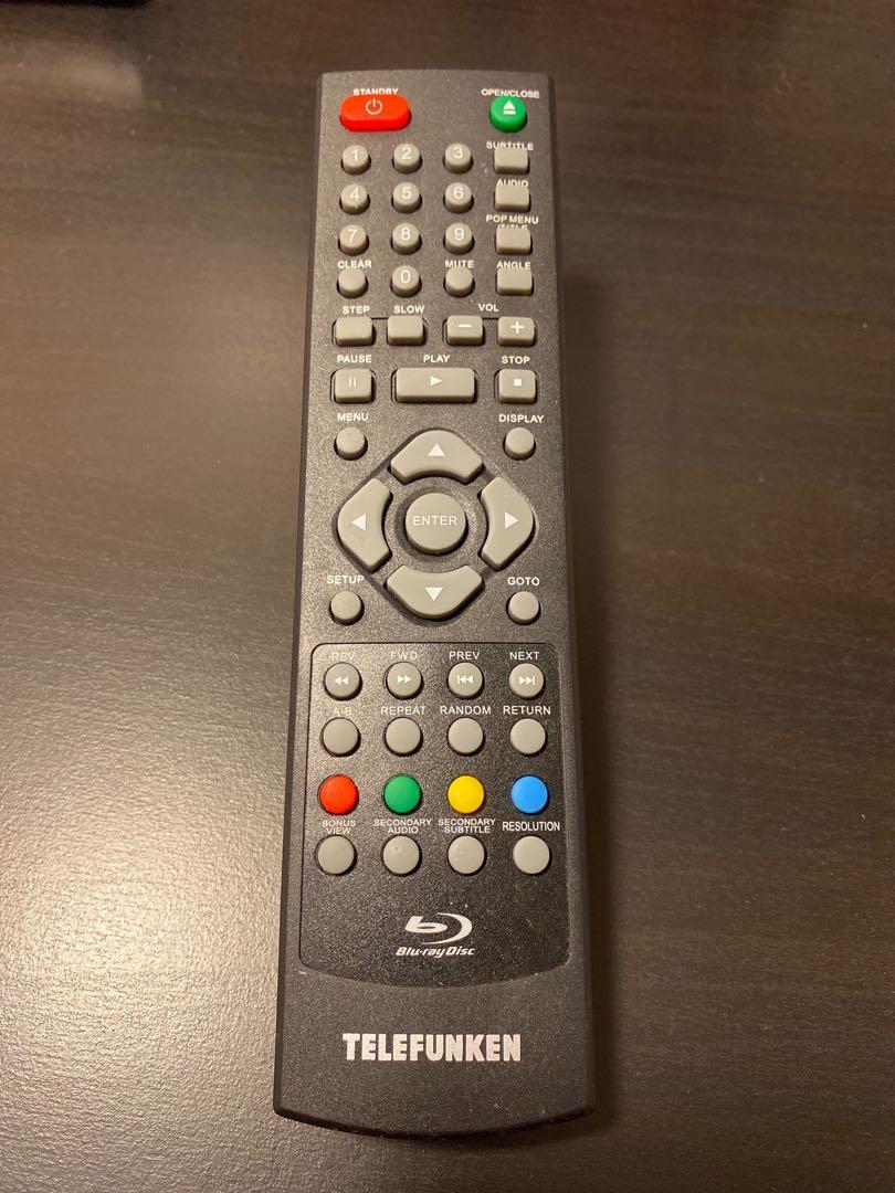 全新 Telefunken DVD Player 遙控, 家庭電器, 電視 & 其他娛樂, 藍光及播放器 - Carousell