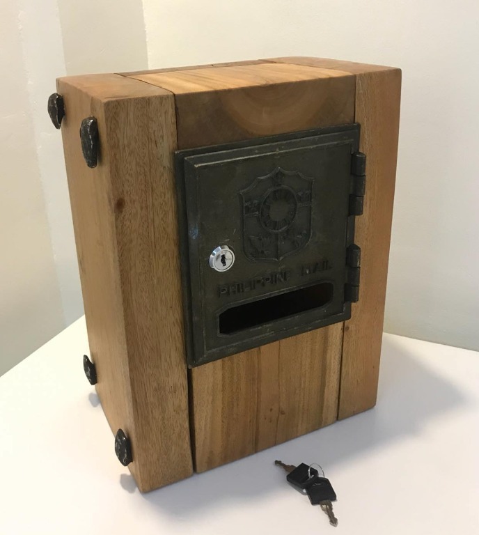 Authentic Vintage Wood Philippine Mail Box, Furniture & Home Living ...