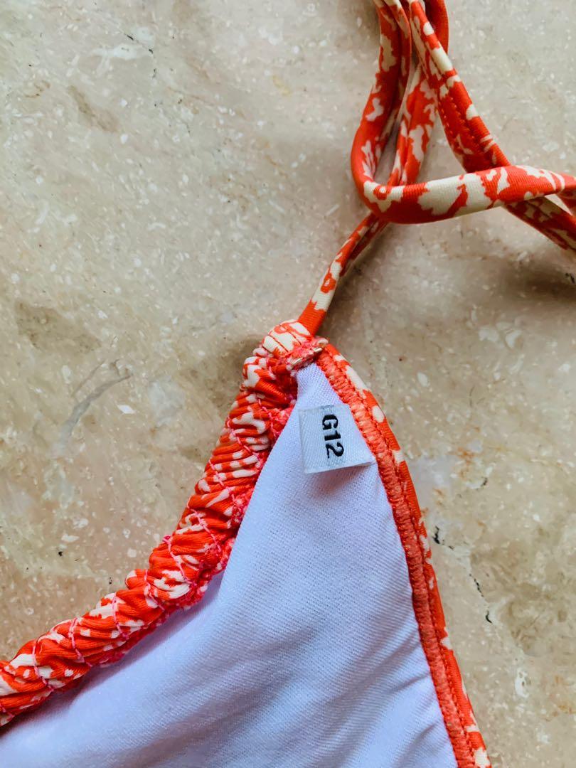 Billabong Orange String Bikini, Women's Fashion, Swimwear, Bikinis ...