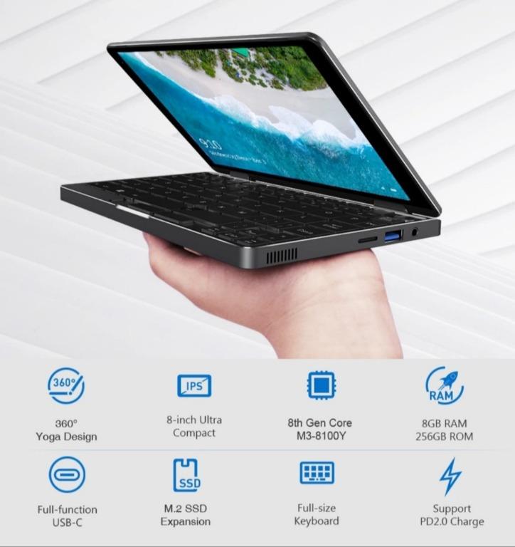 Chuwi Minibook 8 with Pen (Core m3 8100y, 8GB Ram, 128GB EMMC built in ...