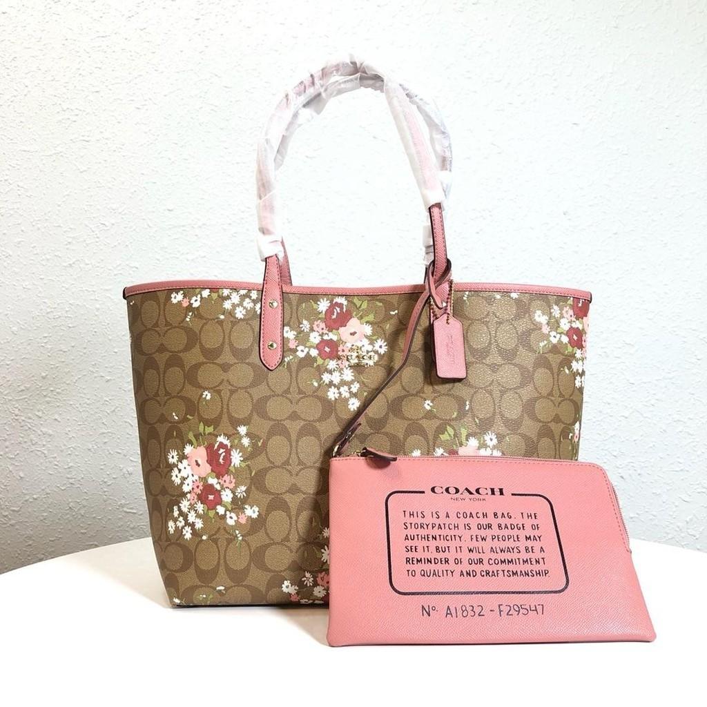 Coach Riversible City Zip Tote Bag in Signature Canvas with Floral ...