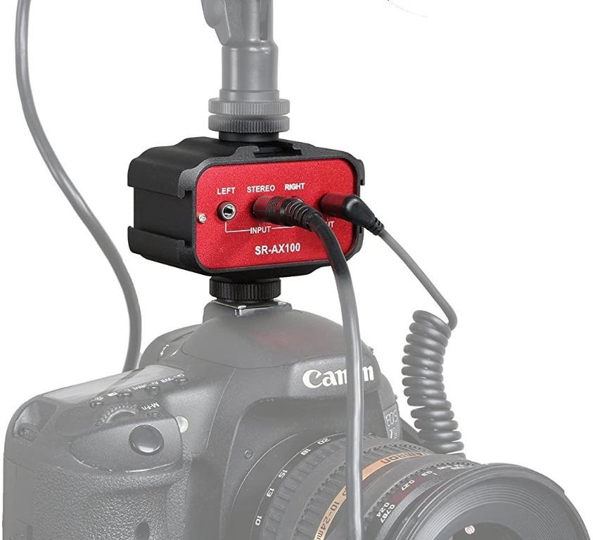 DSLR Audio Adapter, Saramonic SR- AX100 Microphone Audio Mixer ...