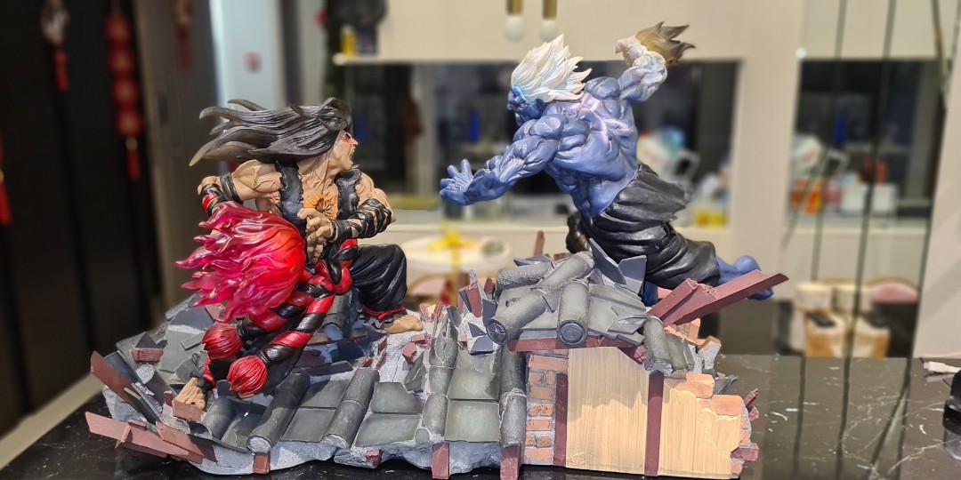 Evil Ryu Vs Oni Diorama, Hobbies & Toys, Toys & Games on Carousell