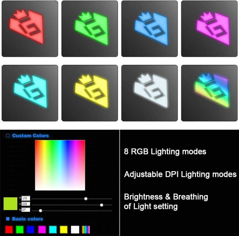 ⭐️Gamkoo RGB Wired Gaming Mouse,【24000 DPI】【Programmable 17 Buttons ...