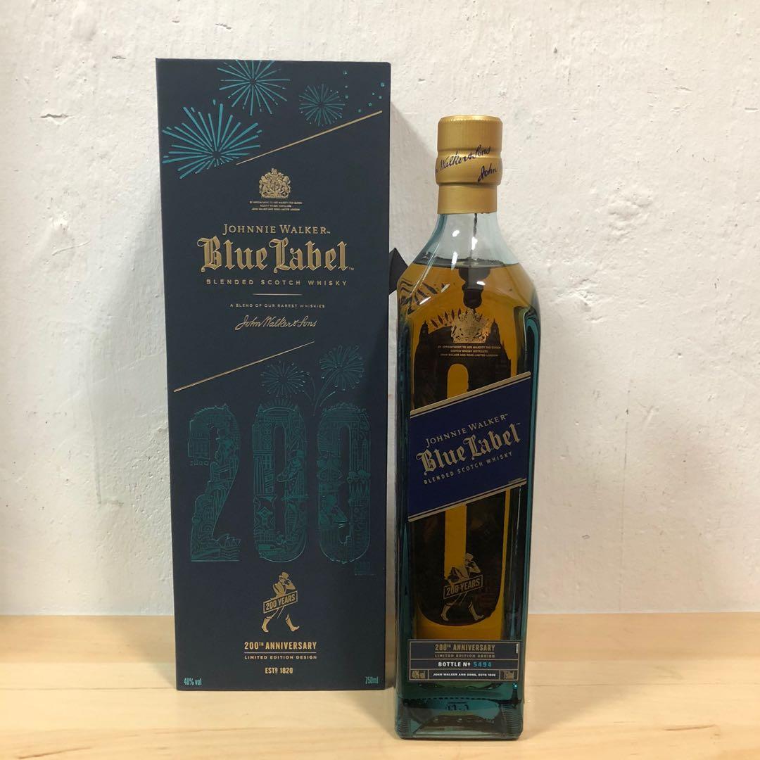 Johnnie Walker Blue Label 200th Limited Edition Whisky, 嘢食 & 嘢飲, 酒精飲料 ...
